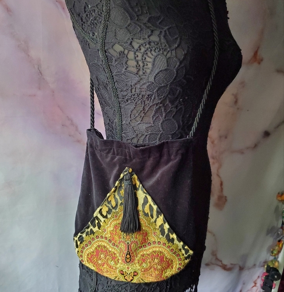Bags | Handmade Boho Velvet Tapestry Crossbody Bag | Poshmark